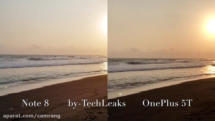 مقایسه دوربین OnePlus 5T با Galaxy Note8 در نور کم