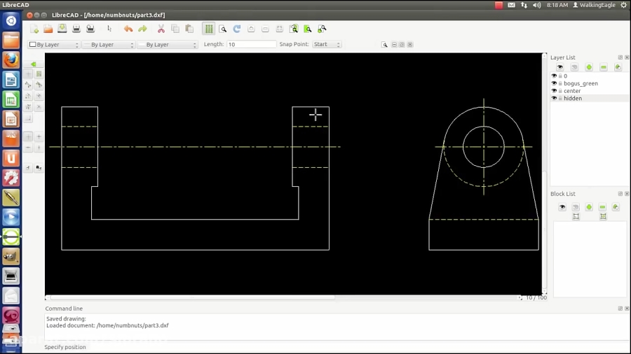 LibreCad Tutorial 4 - Dimensioning -- part 1 of 2 -4