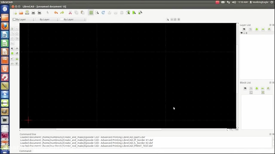 LibreCAD tutorial 6 - Blocks, Borders, and more -7