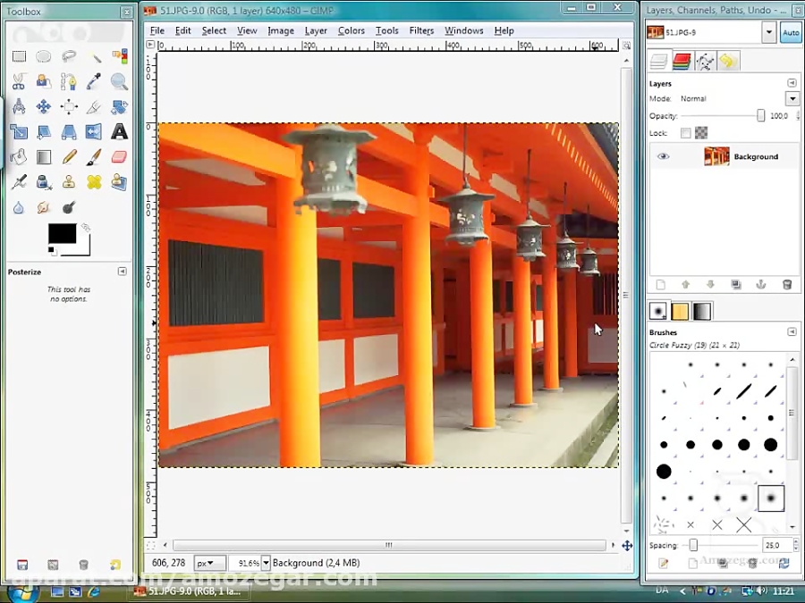 برنامه ویرایش عکس رایگان گیمپ Gimp درس 74- پوستر Posterize