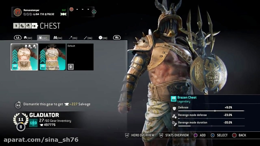 For Honor - Gladiator Season 4 Gear and Set Weapons