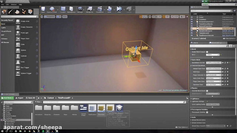 How To Create A Pickup Object With Scoring - #8 Unreal Engine 4 Blueprint Creations Tutorial