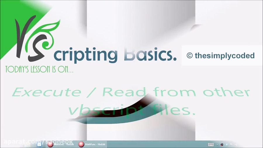VBScript Basics, Part 51 | Execute - Read from another vbscript file.