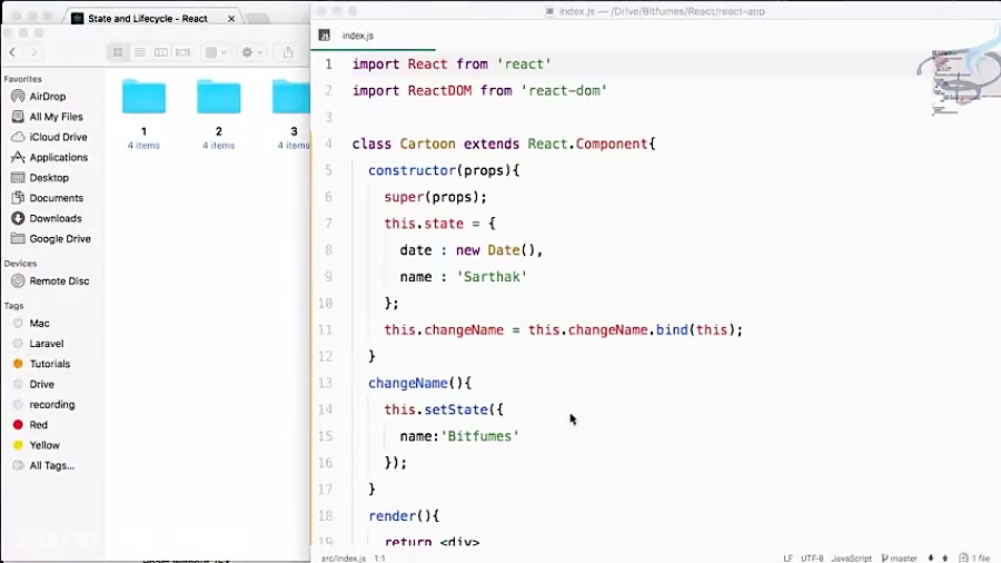 React Tutorials Series - States Lifecycles #9