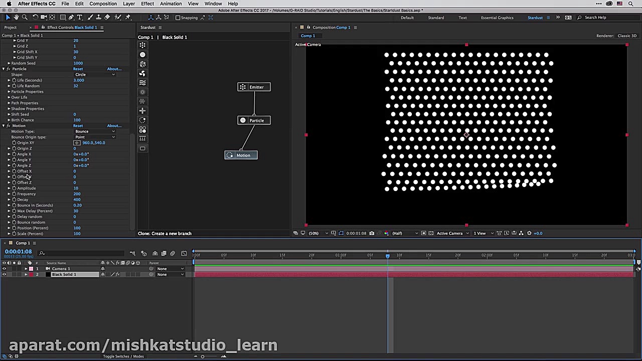 آموزش 3 (Motion Node) - پلاگینSuperluminal Stardust v1