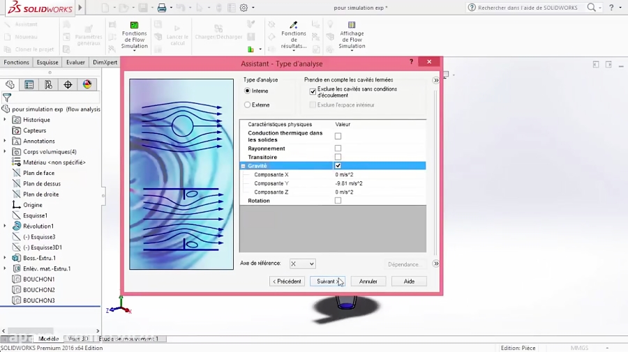 solidworks : flow simulation cyclone