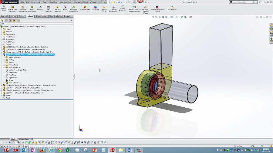 Suction Pump Simulation using Flow Simulation