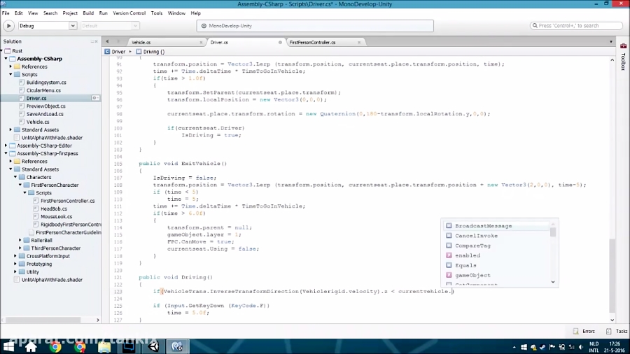 [Unity 5] Tutorial: How to enter and exit a vehicle part #4