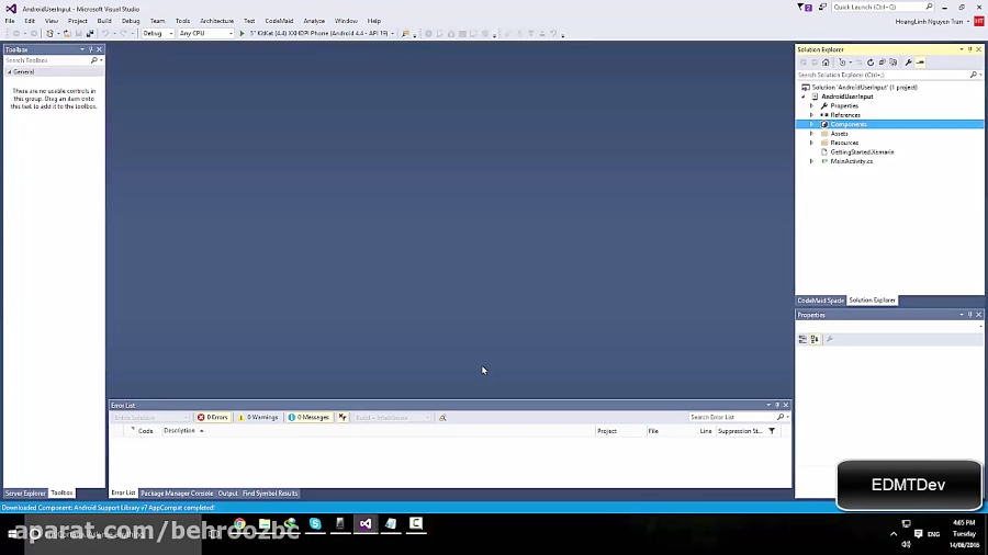 Xamarin Android Tutorial - User Input Dialog