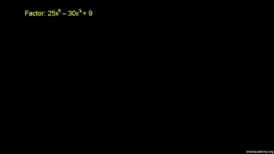 31-Factoring perfect squares_ 4th degree polynomial