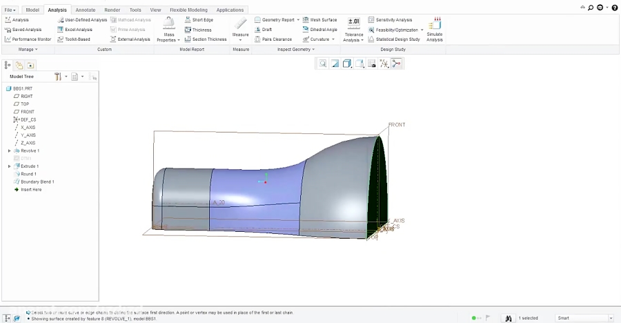 Introduction to Surface Modeling Creo Parametric -1