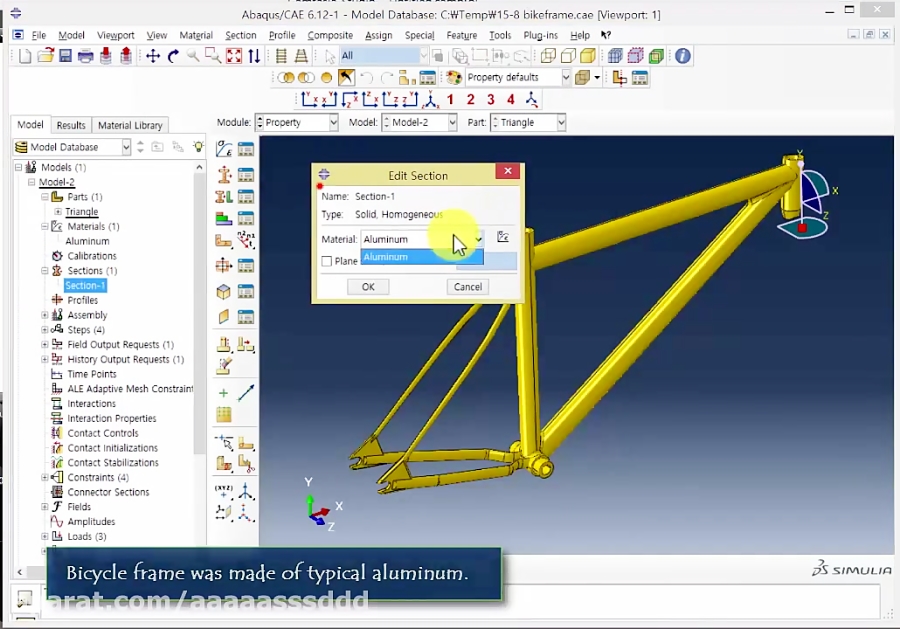 ABAQUS tutorial : Stress Analysis of Bicycle frame