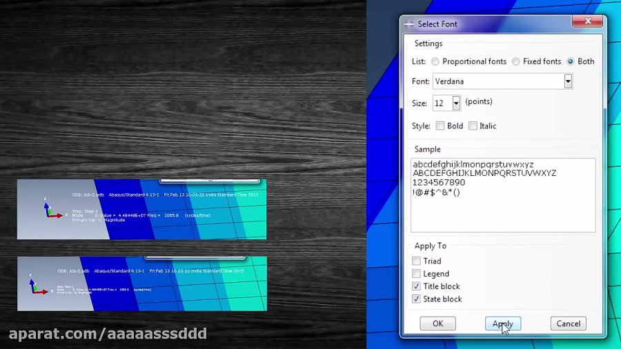 ABAQUS-How to change font size in the viewport