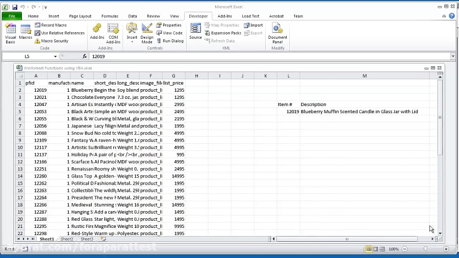 VBA Excel 2010 VLOOKUP VBA Programming Method to Return Data from Table by String
