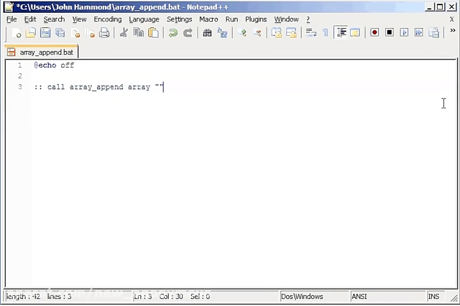 Batch 85 Array Append