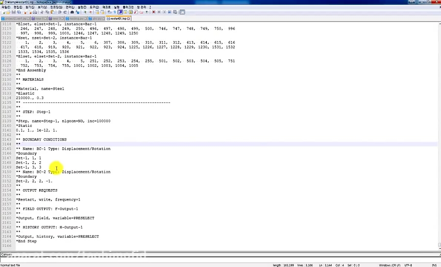 abaqus restart using inp file