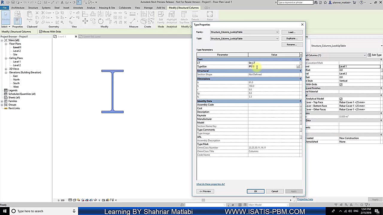 آموزش Lookup_Table در Revit 2019